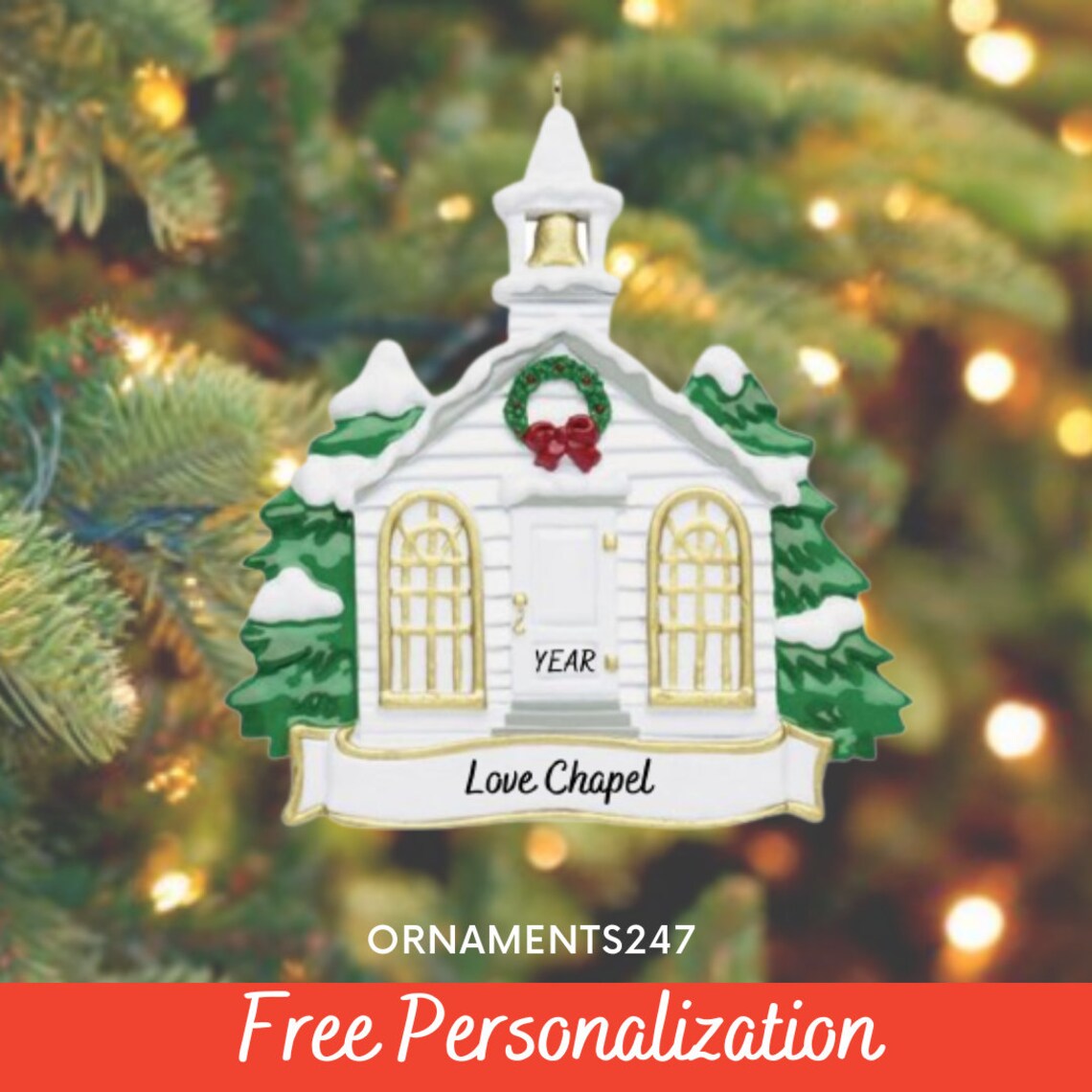 Personalized Church Ornament - Religious Christmas Ornament - Christian ...