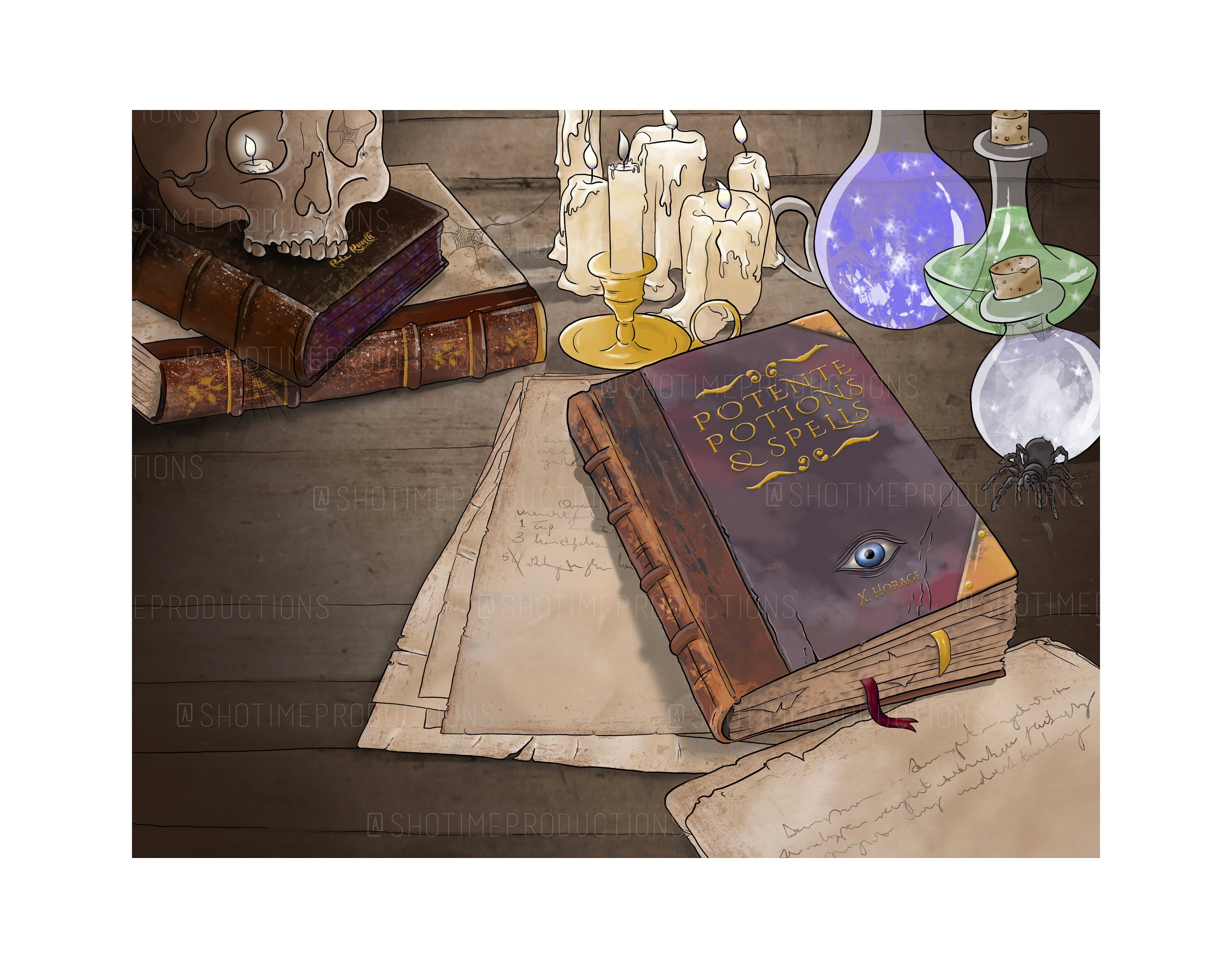 The Spellbook - Augmented Reality Animated Print - 11x14 - UNFRAMED - Etsy