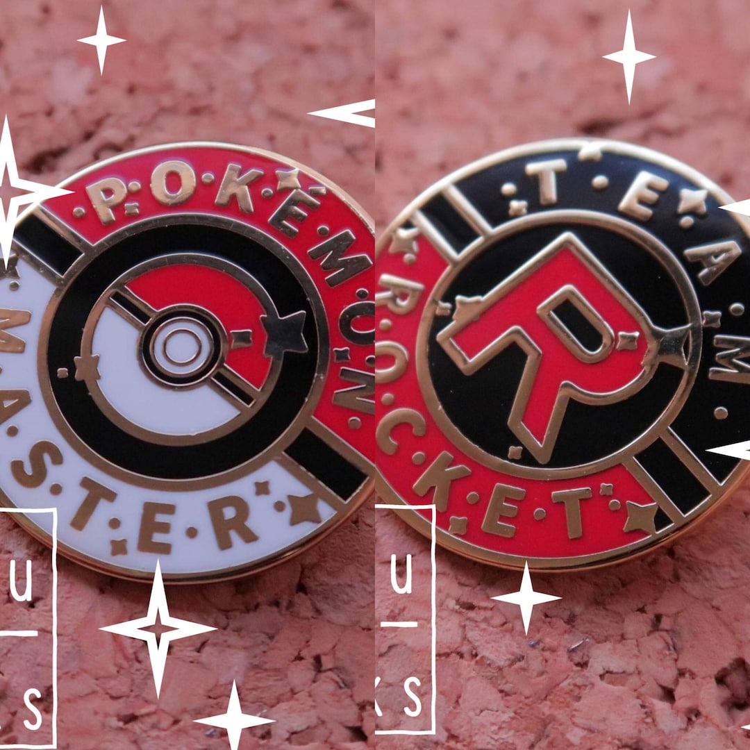 Poke Master Team Rocket | Enamel Pin | Lapel Pin | Chizuworks - Etsy