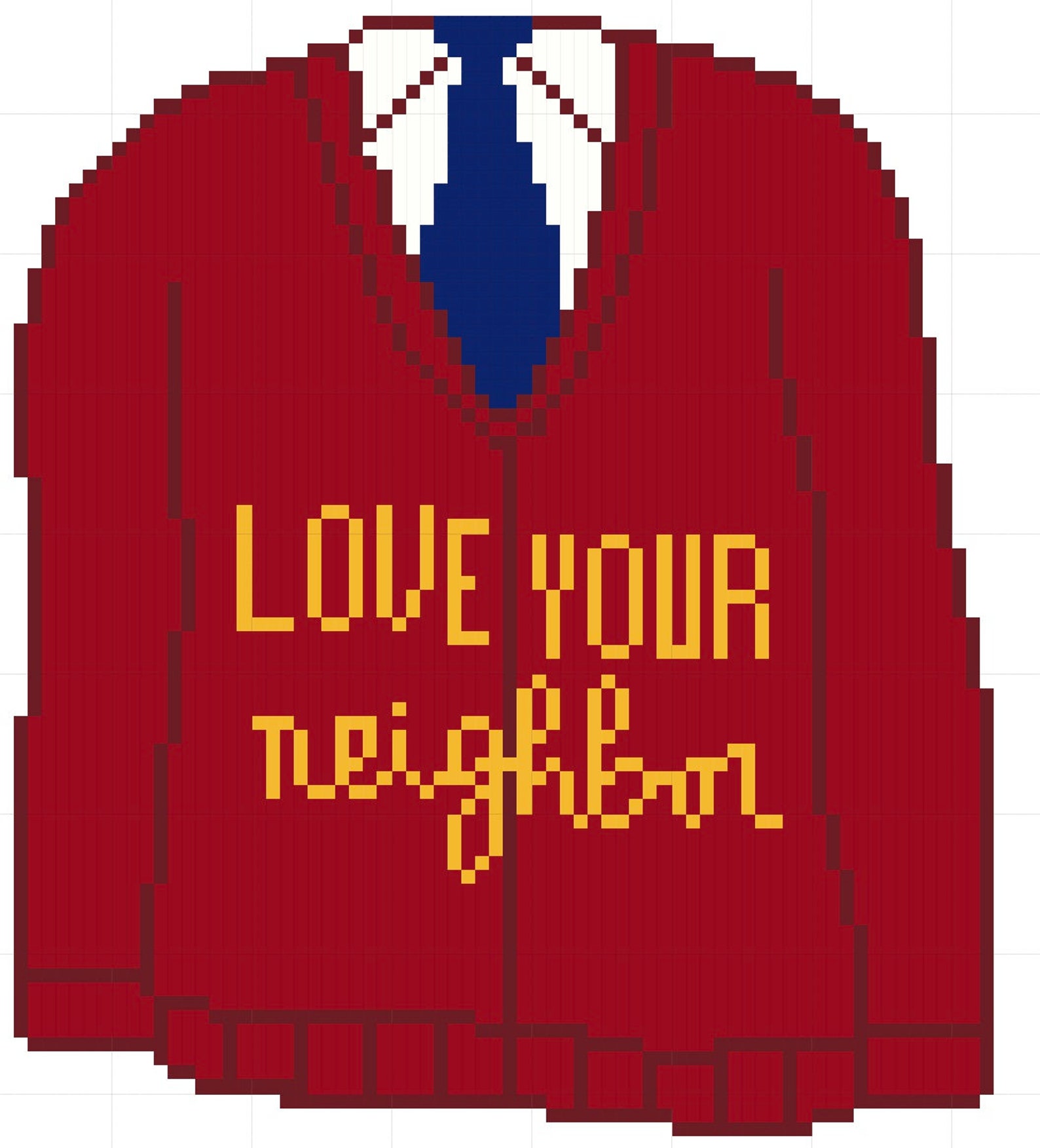 Love Your Neighbor Cross Stitch Pattern - Etsy