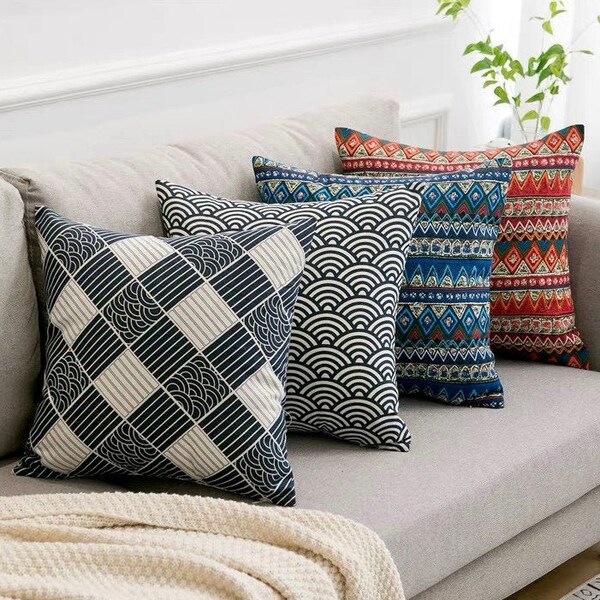 Geometric Cushion - Etsy