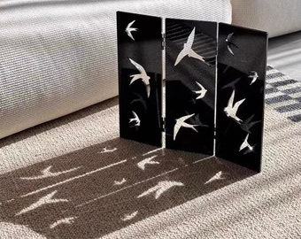 3ft Tall Decorative Folding Screen Panel Partition Plum Tree - Etsy