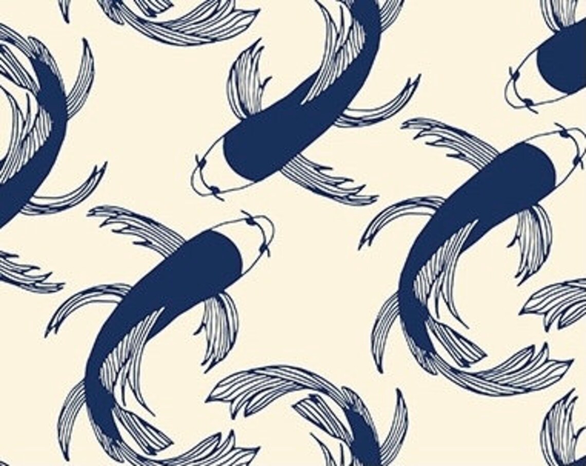 Chinese Koi Fish Print Gift Wrap Including Free Gift | Etsy UK