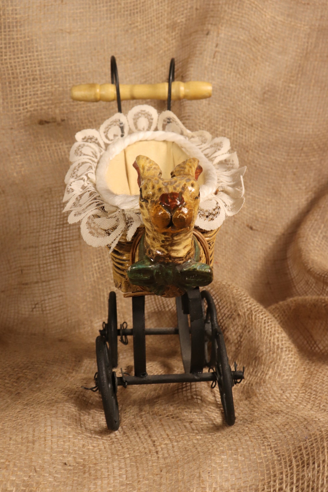 Antique Bunny Rabbit Head Wicker Baby Doll Buggy Carriage - Etsy