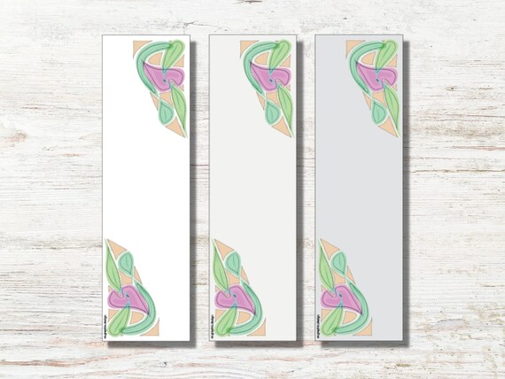 Printable Printable Bookmarks Printable Abstract Bookmarks - Etsy