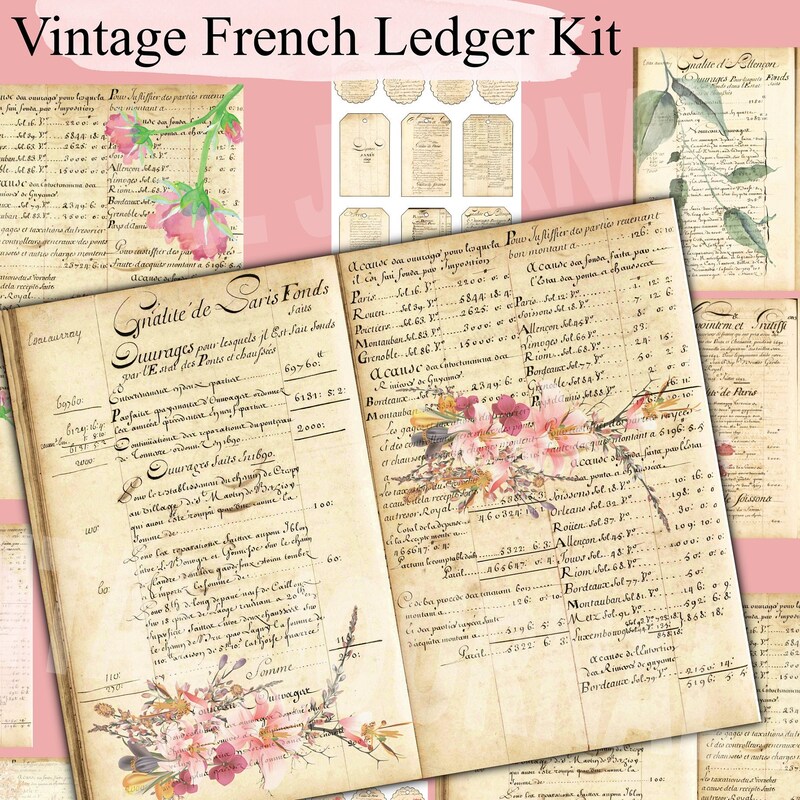 French Script Paper - Etsy