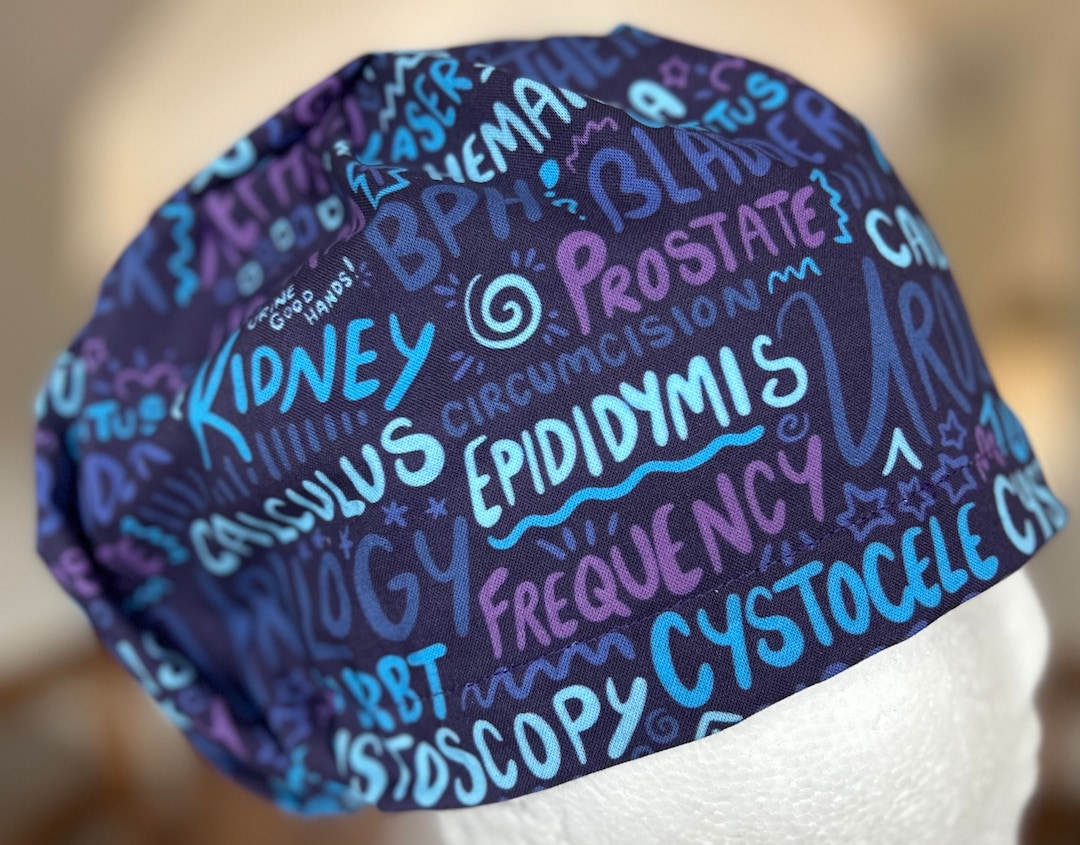 Scrub Hat, Scrub Cap, Surgical Cap, PPE. Womens. Urology Scribbles - Etsy