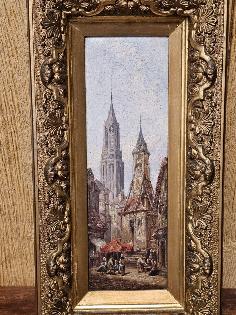 19th Century Henry Thomas Schafer Original Oil on Board Pr Beautiful Frames - Etsy