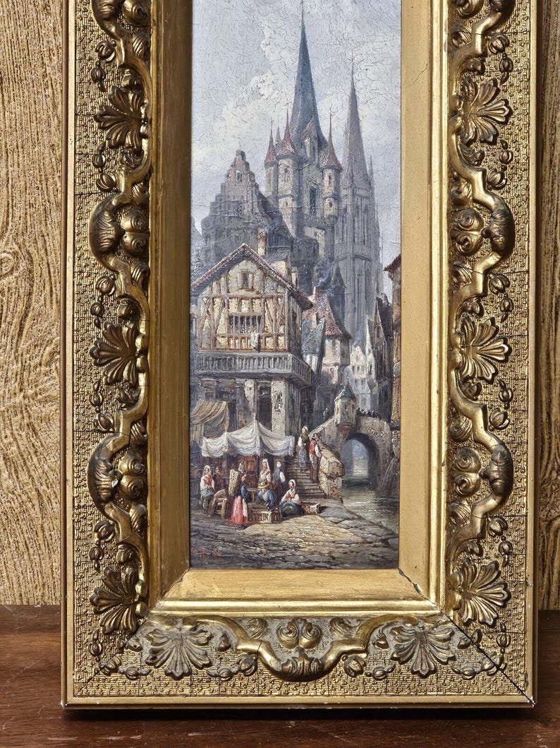 19th Century Henry Thomas Schafer Original Oil on Board Pr Beautiful Frames - Etsy