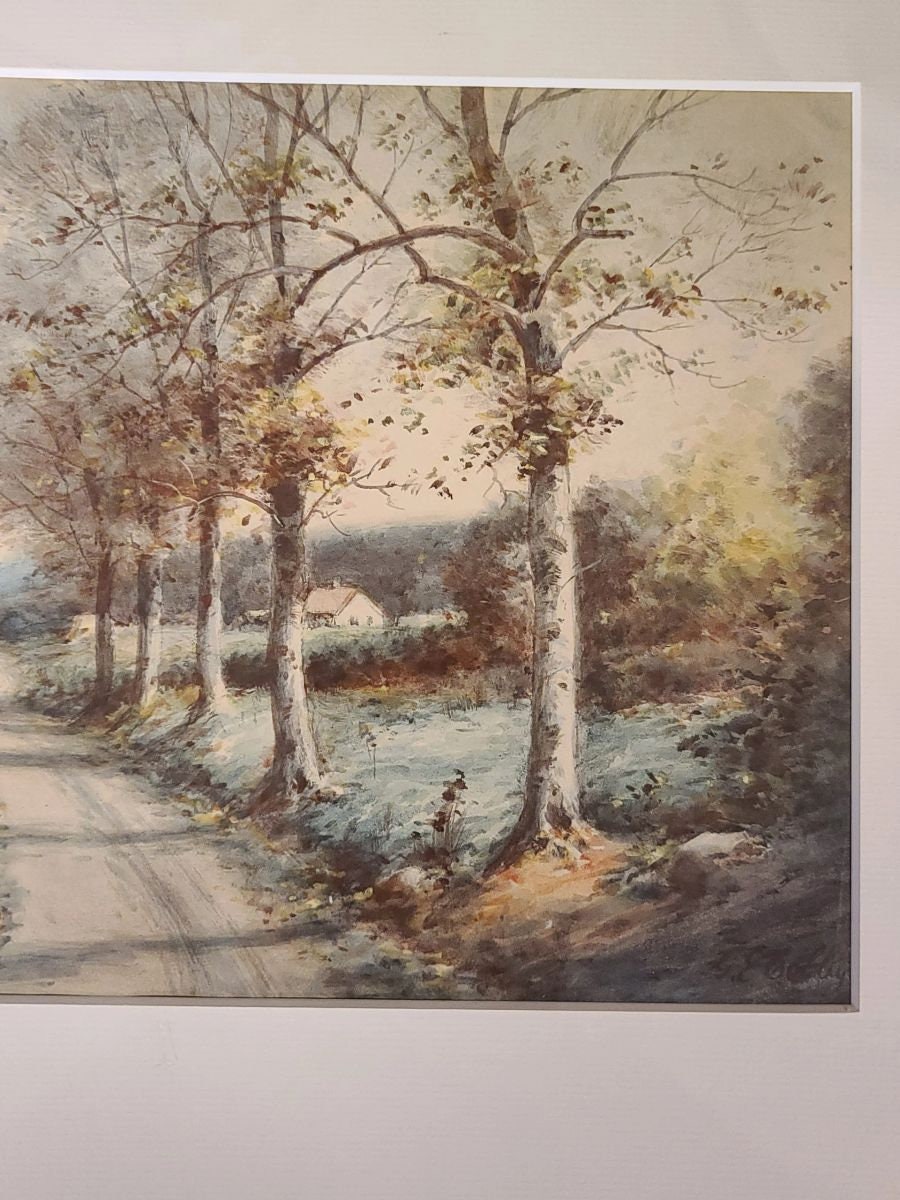 Original George Ernest Colby Watercolor Country Side Road - Etsy