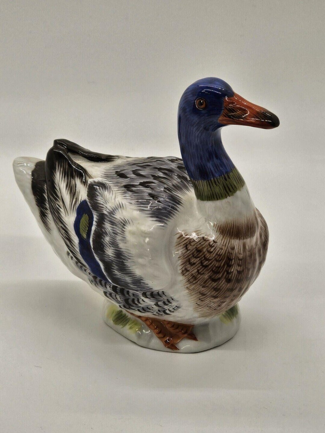 Vintage Meissen Mallard Duck Porcelain Figurine 4.5" Long Colorful - Etsy