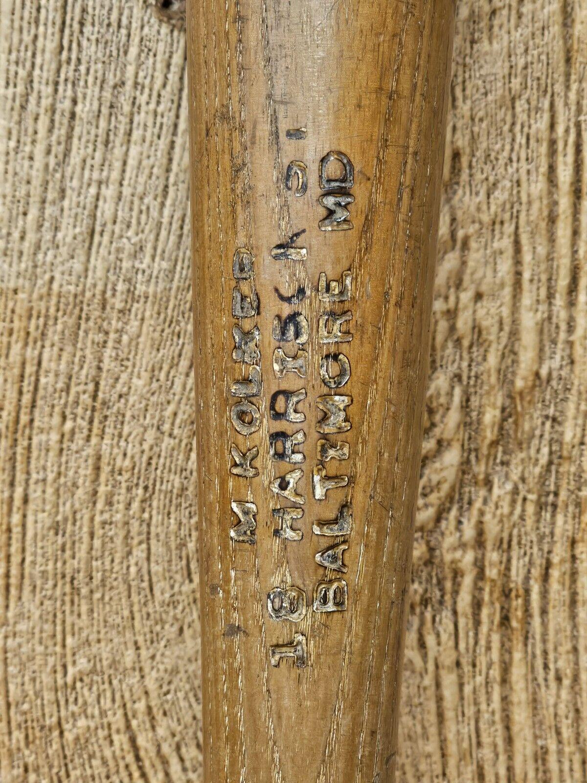 Vintage Regulation Wooden Baseball Bat Harrison Street Baltimore MD 33 ...