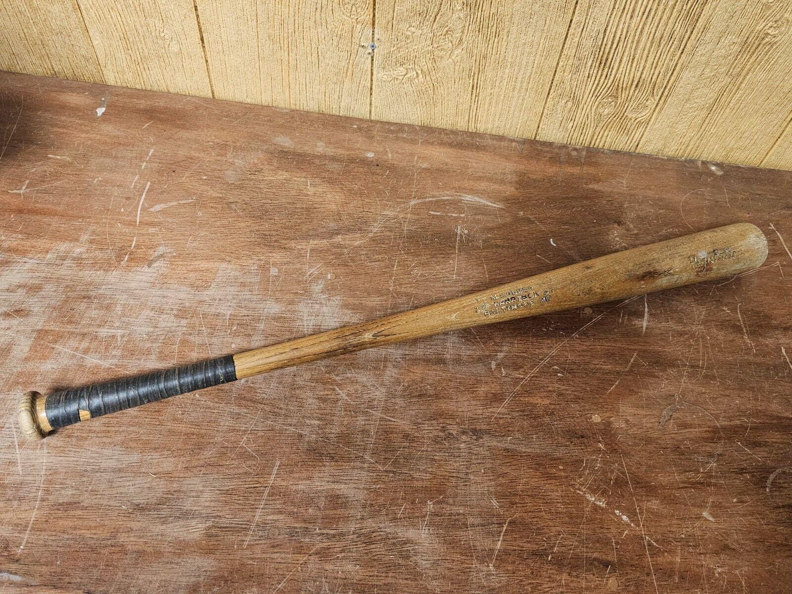 Vintage Regulation Wooden Baseball Bat Harrison Street Baltimore MD 33 ...