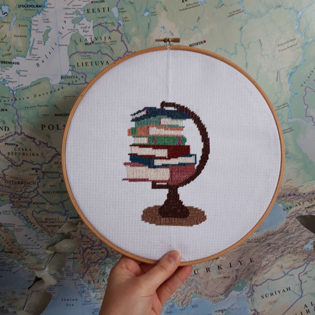 Books Are My World Cross Stitch Pattern Image Chart - Etsy