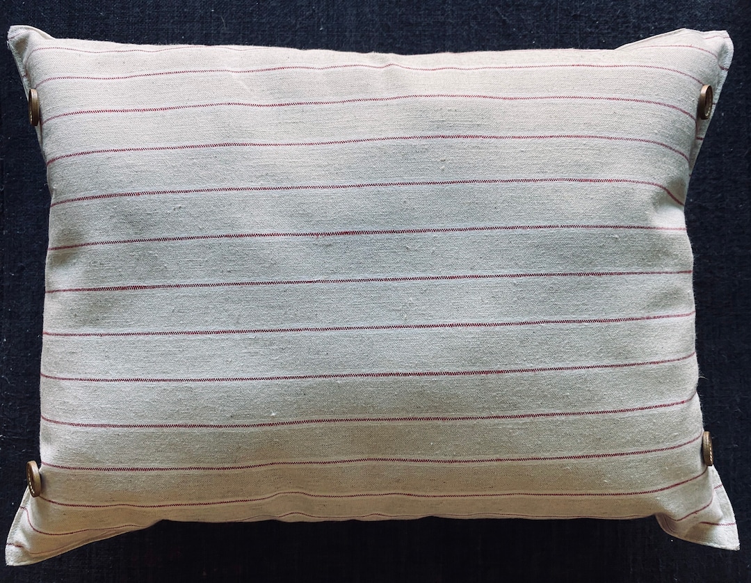 Red Stripe Farmhouse Pillow - Etsy