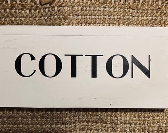 20 Inch Cotton Metal Sign With Last Name, Cotton Sign, Metal Art - Etsy