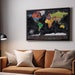 World Map With Flags, World Map Wall Art Poster, Printable Map ...