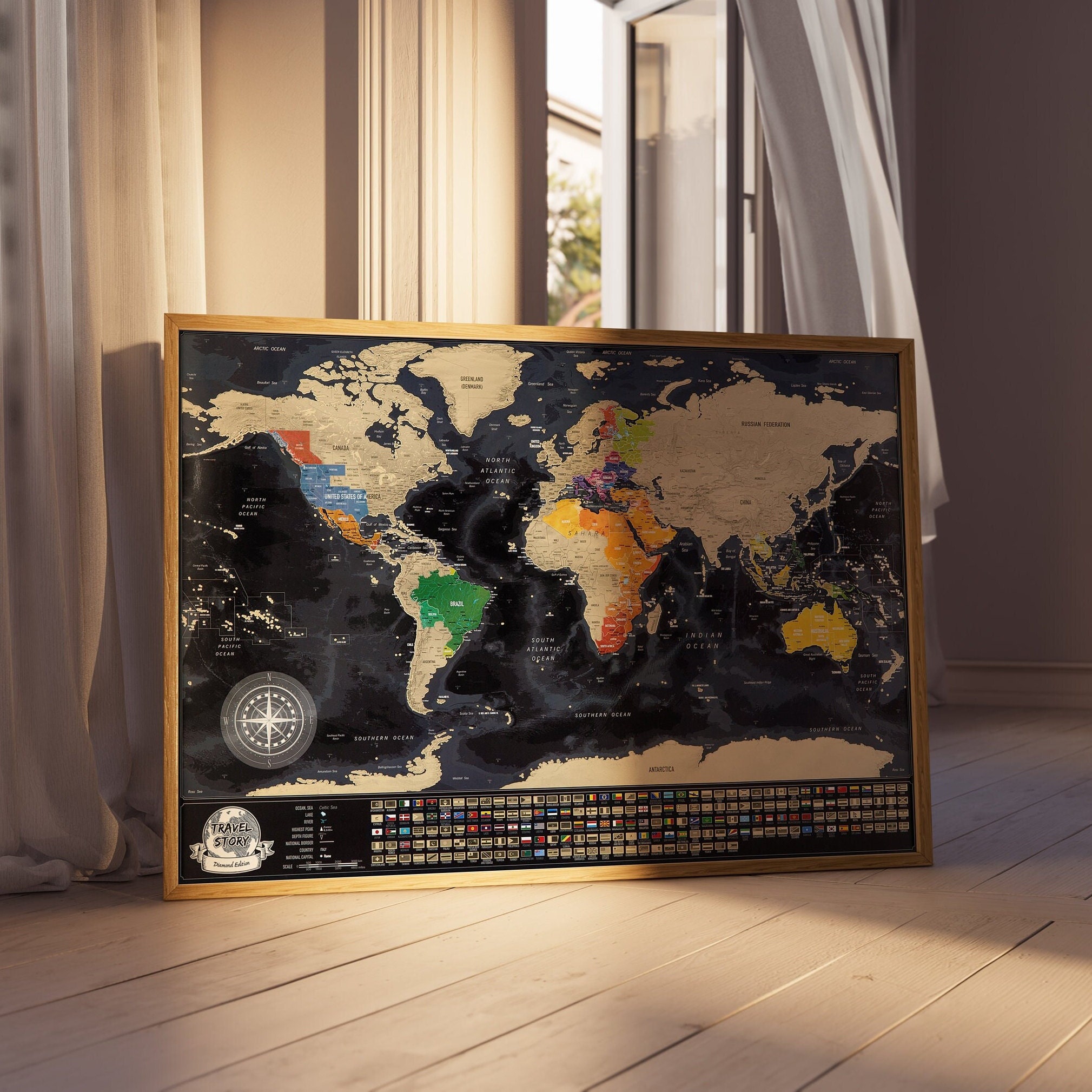 Scratch off World Map Personalized Birthday Gift, Scratch Your Travels ...