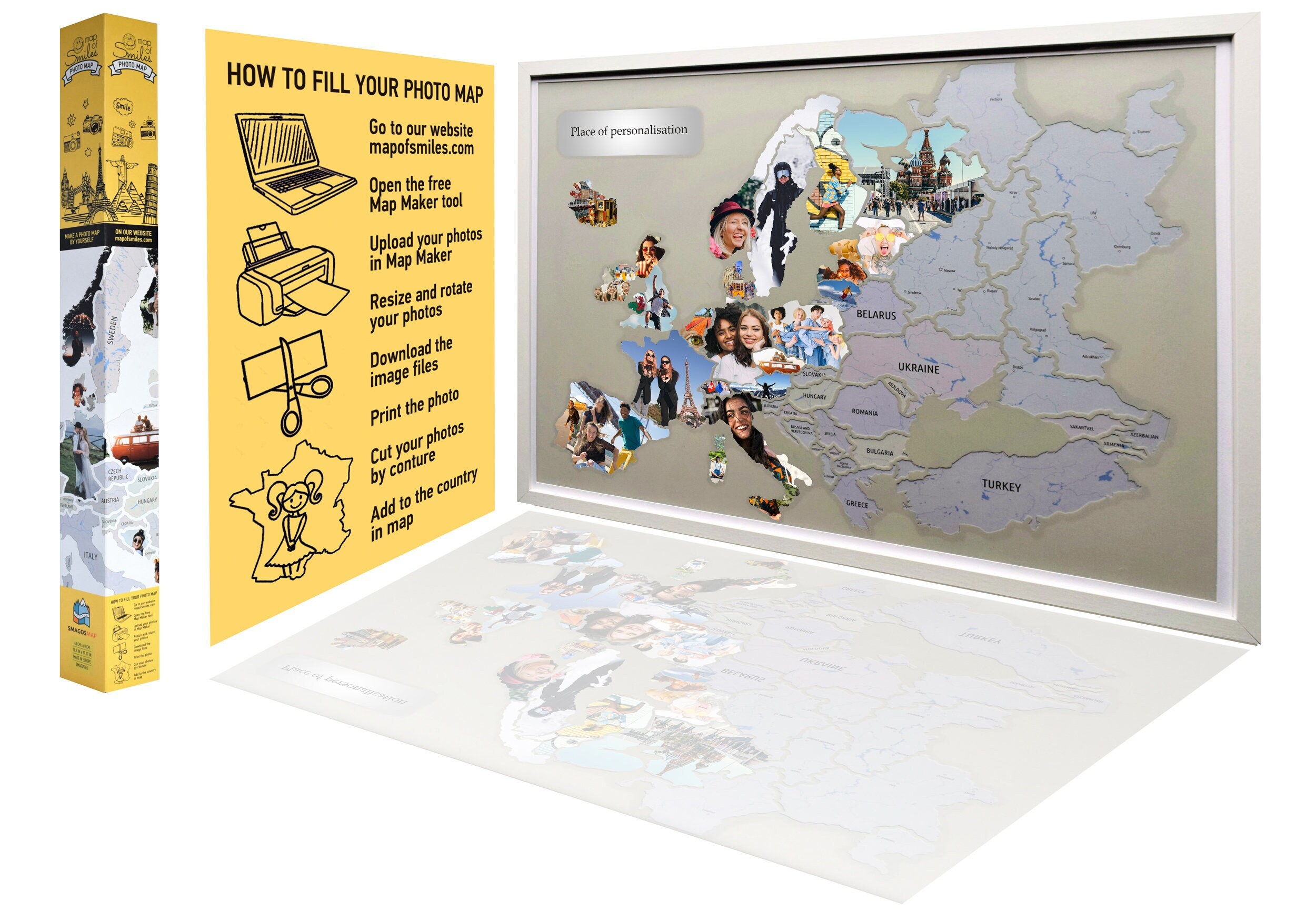 Europe Map Collage