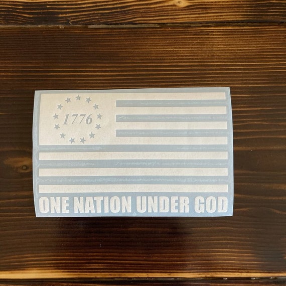 One Nation Under God Sticker 1776 3x5 Sticker One Nation Under God 1776 ...