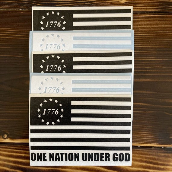 One Nation Under God Sticker 1776 3x5 Sticker One Nation Under God 1776 ...
