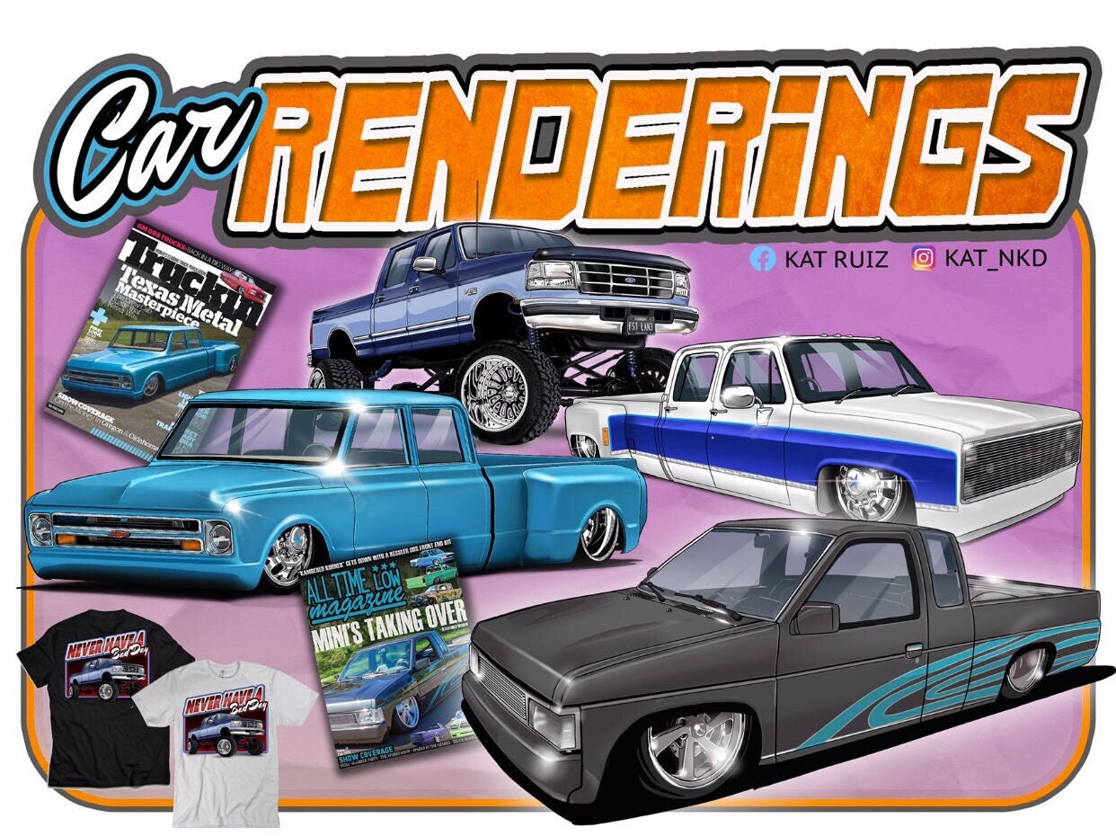 Car Renderings - Digital Made-to-order Files - Etsy