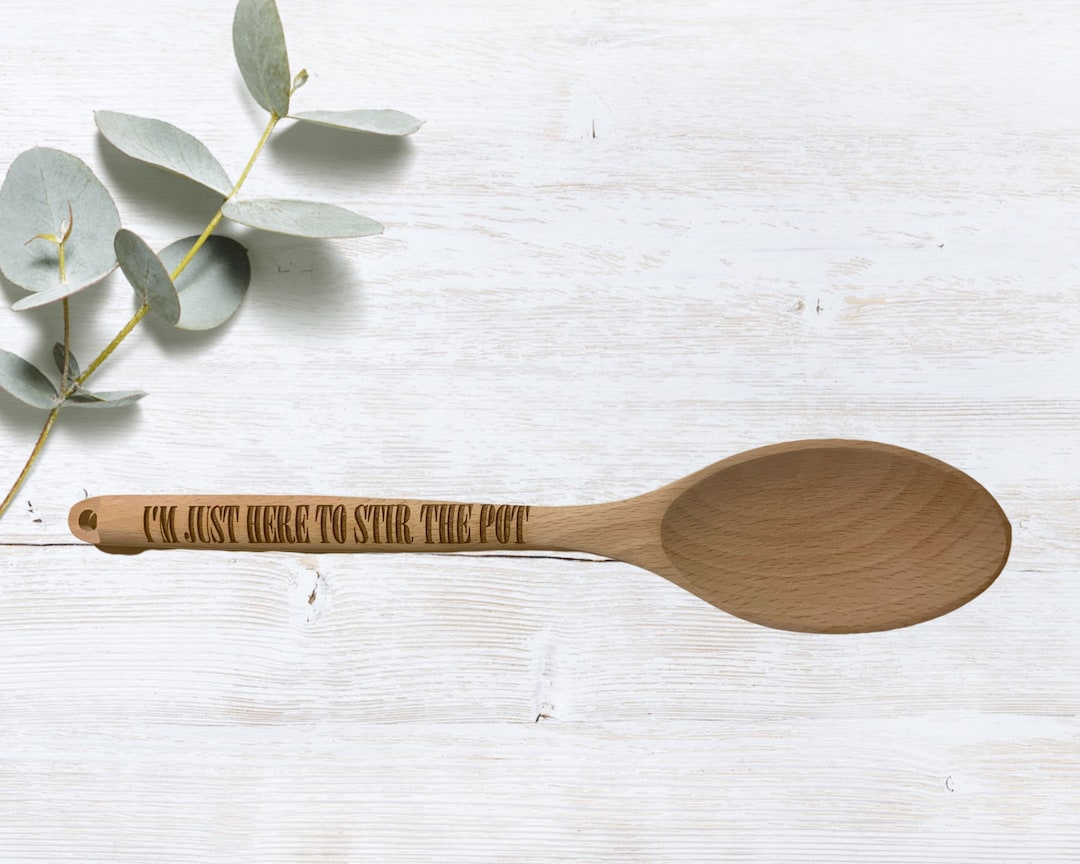 Stir the Pot Engraved Wooden Spoon / Kitchen Puns / Kitchen Spoon ...