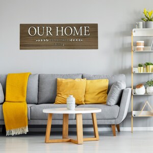 Our Home Established Sign / Personalized With Year / - Etsy