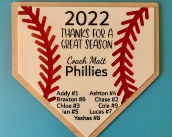 Baseball Coach Sign - Etsy