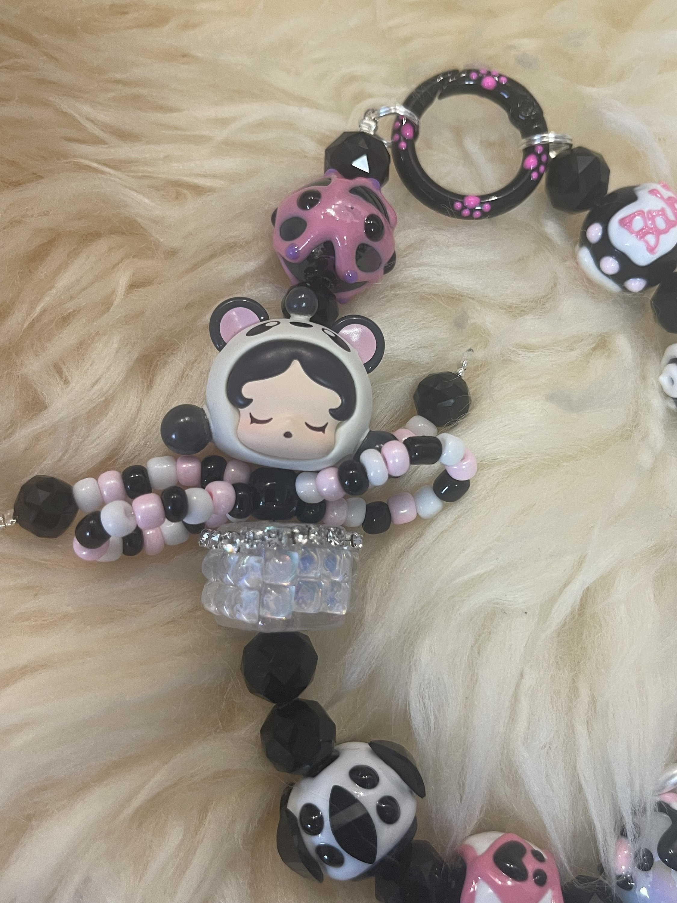 Cute Little Skull Panda Cellphone Charm or Keychain - Etsy