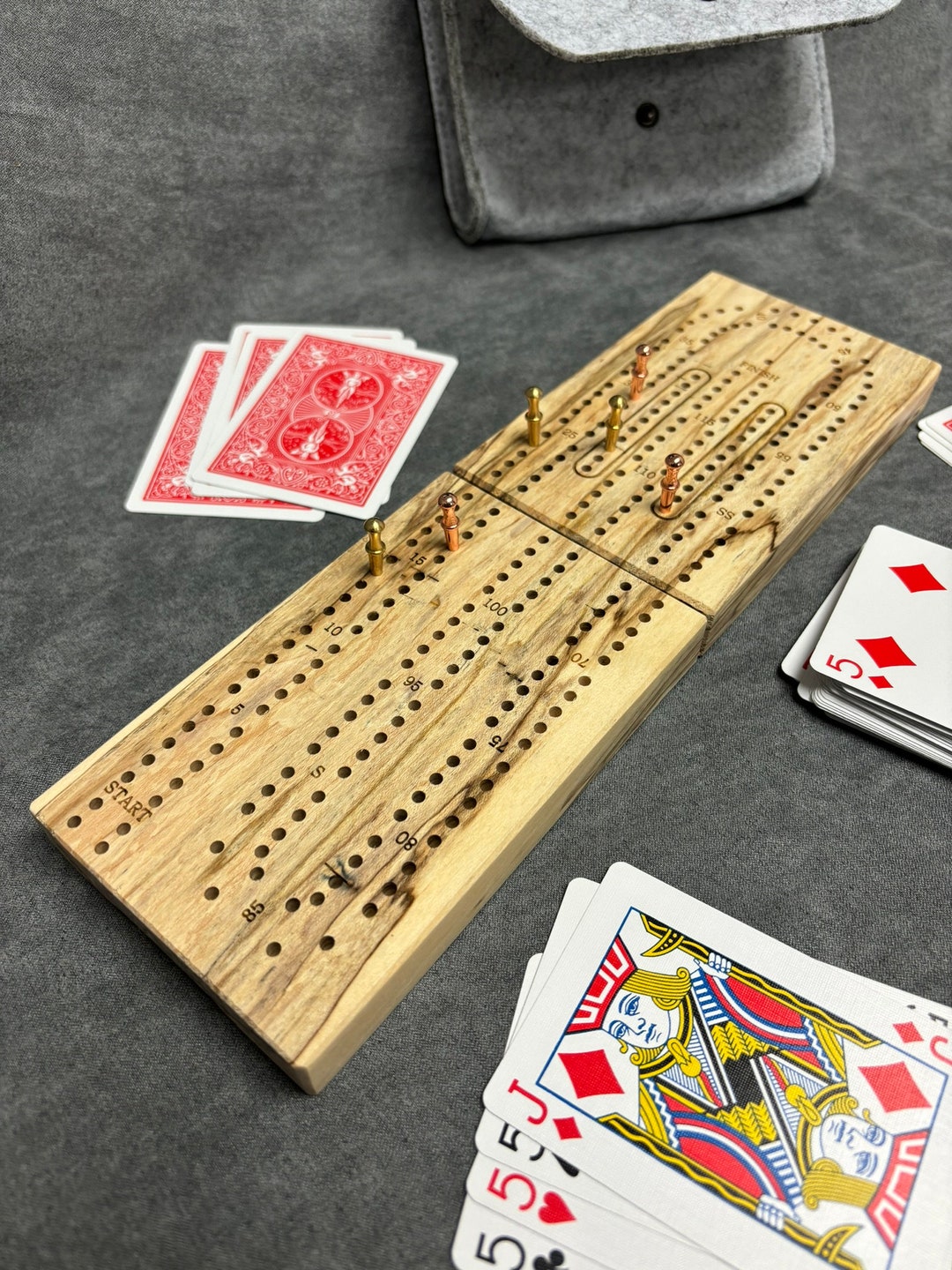 Folding Travel Cribbage Board - Etsy
