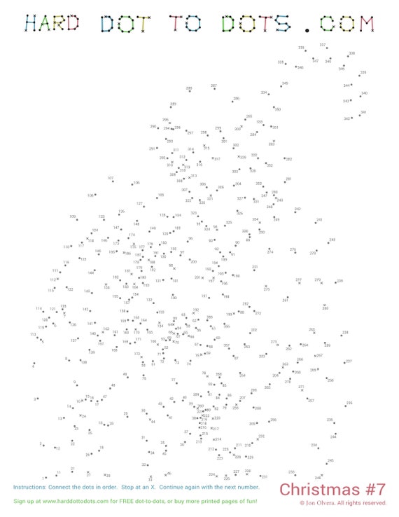 Christmas 10 Pack Digital Dot to Dots | Etsy