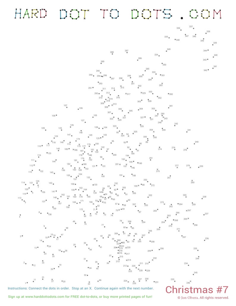 Christmas 10 Pack Digital Dot to Dots - Etsy