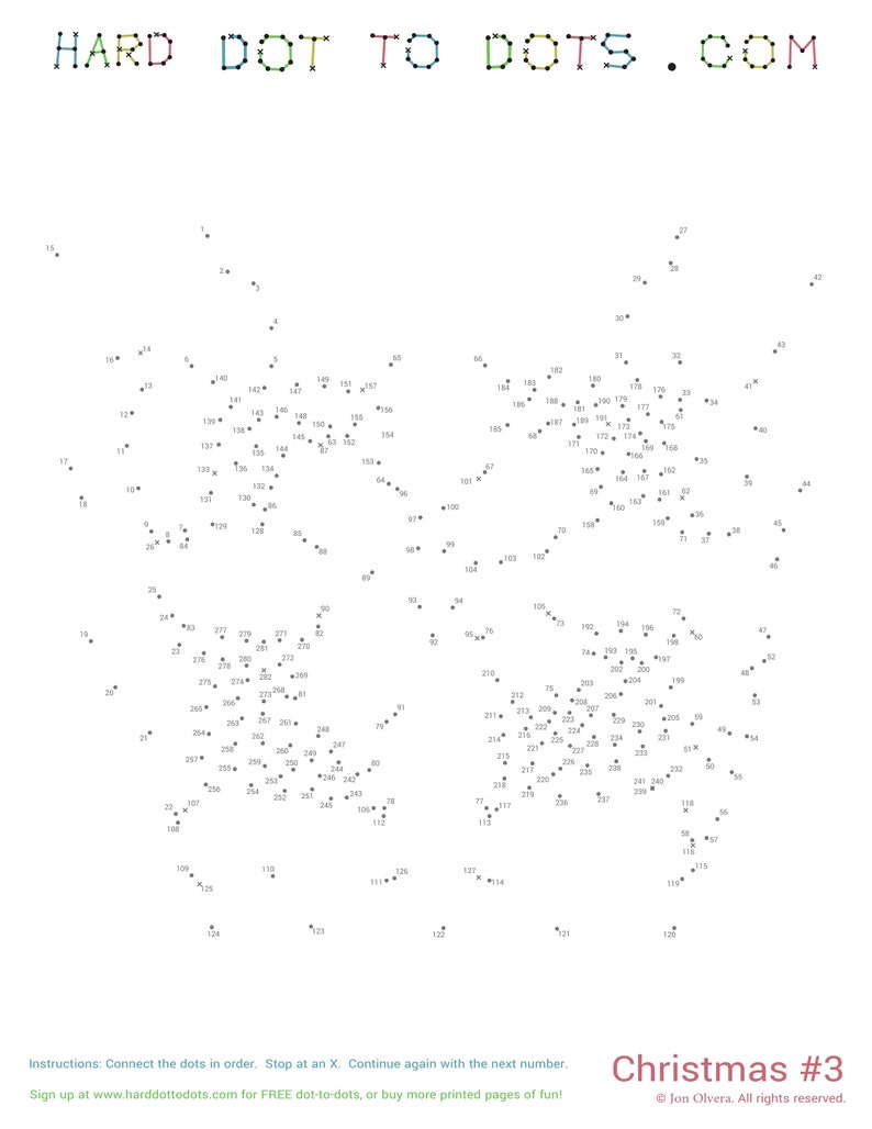 Christmas 10 Pack Digital Dot to Dots - Etsy