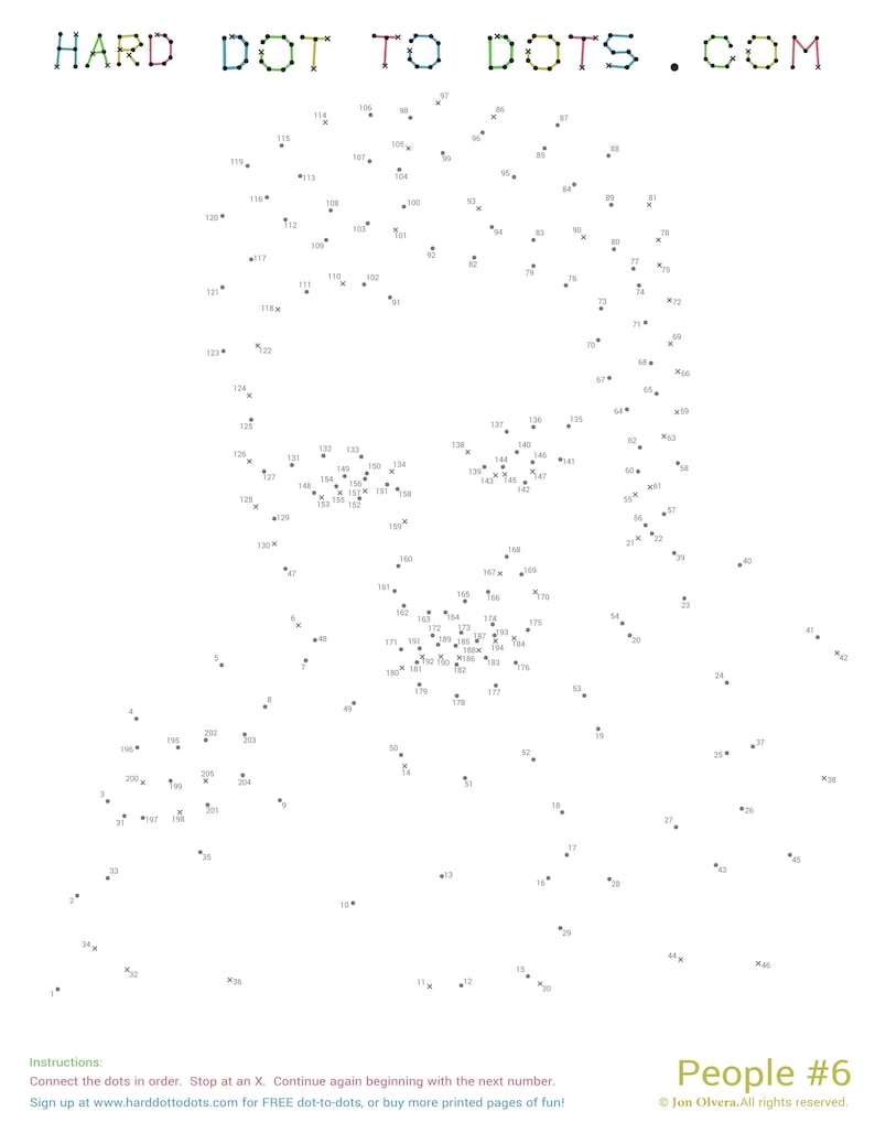 People 10 Pack Hard Dot to Dots - Etsy