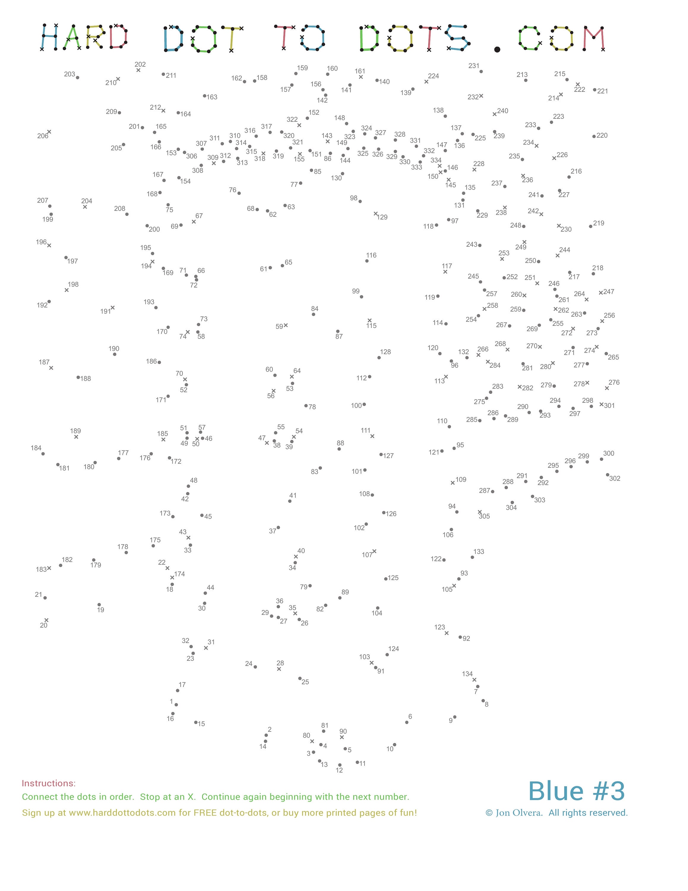 Blue 20 Pack Hard Dot to Dots - Etsy