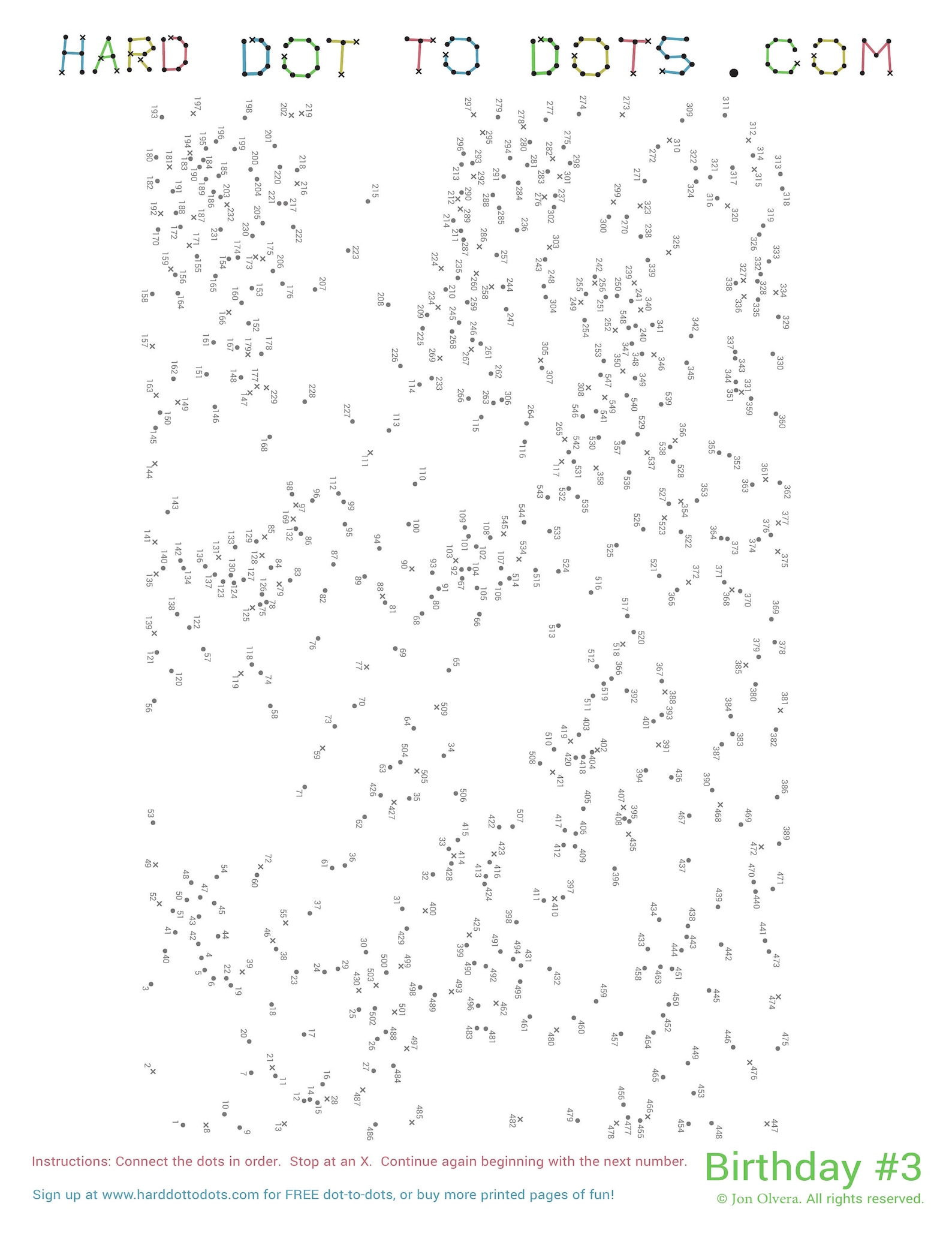 Birthday 10 Pack Hard Dot to Dots - Etsy