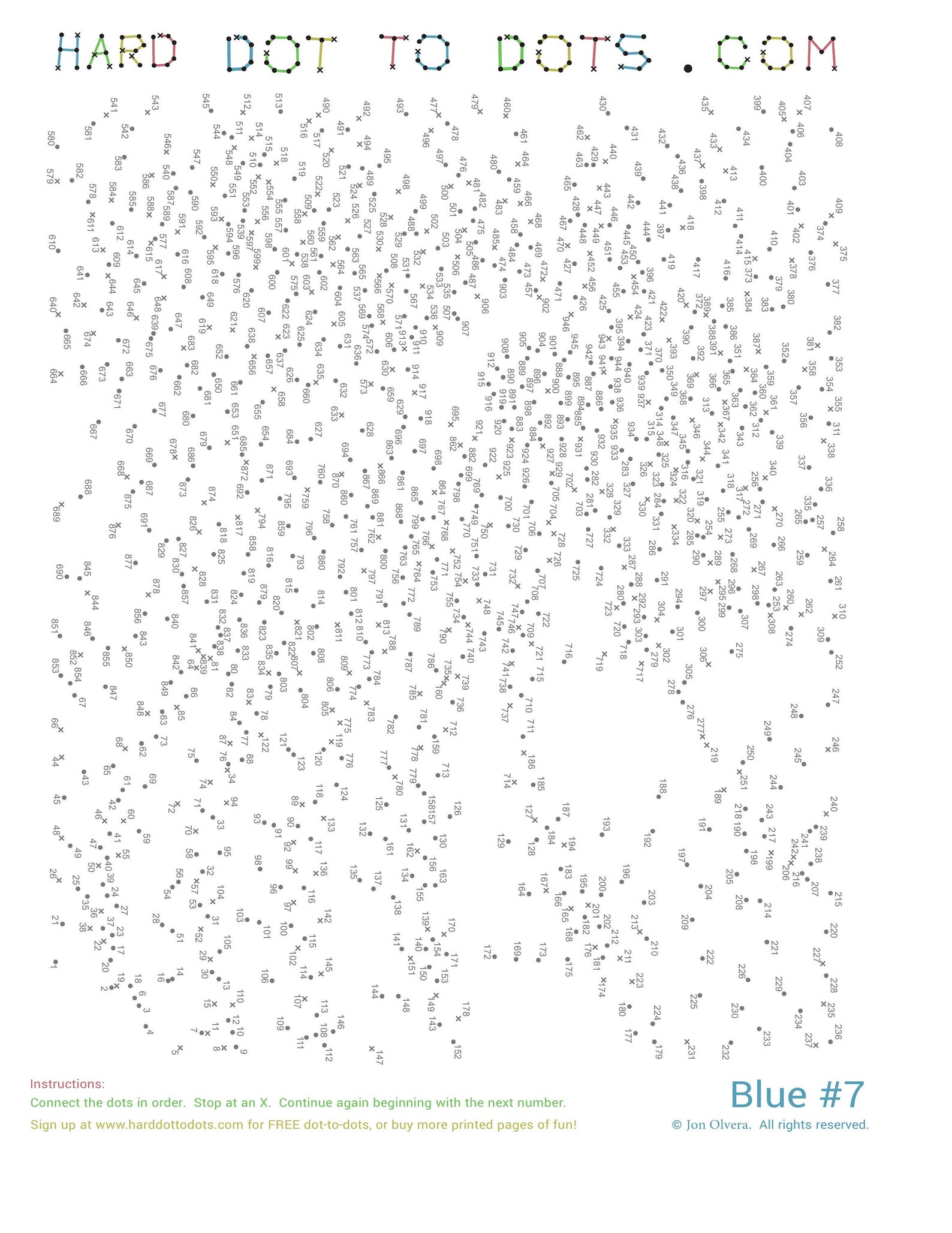 Blue 20 Pack Hard Dot to Dots - Etsy