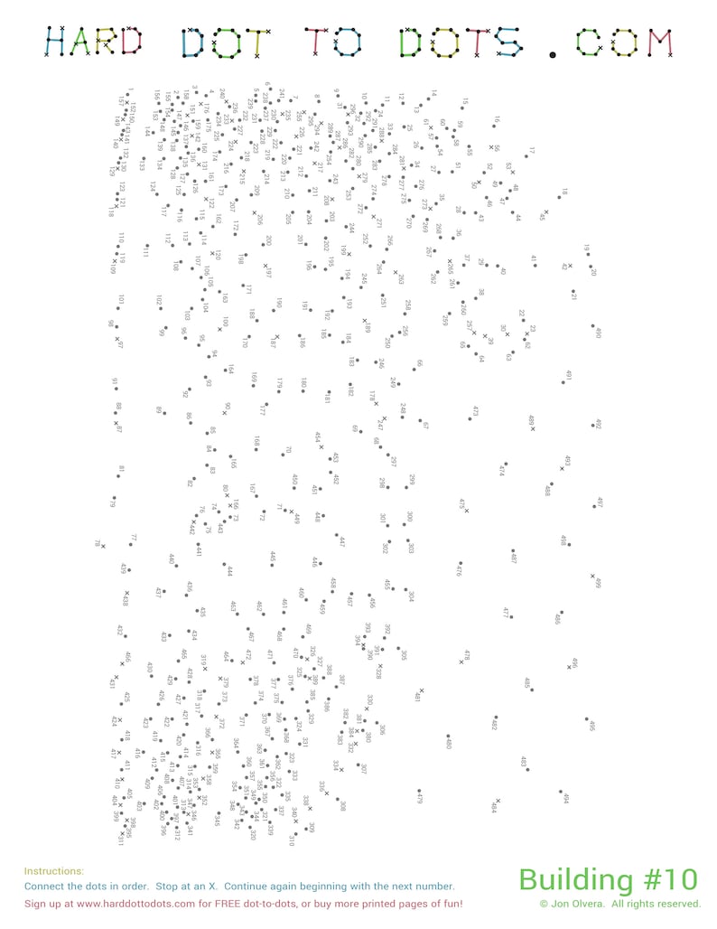 Buildings 10 Pack Hard Dot to Dots - Etsy