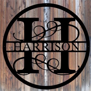 Monogram, Metal Sign, Personalized Gift, Wedding Gift, Housewarming ...