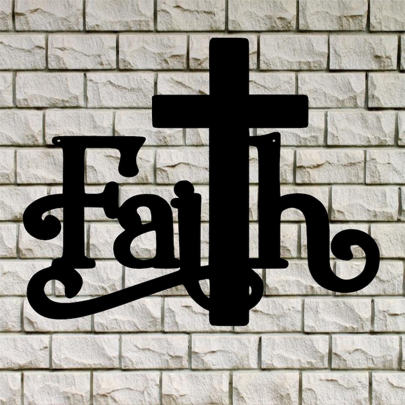 Faith, Religion, Metal Sign, Personalized Gift, Housewarming Gift ...