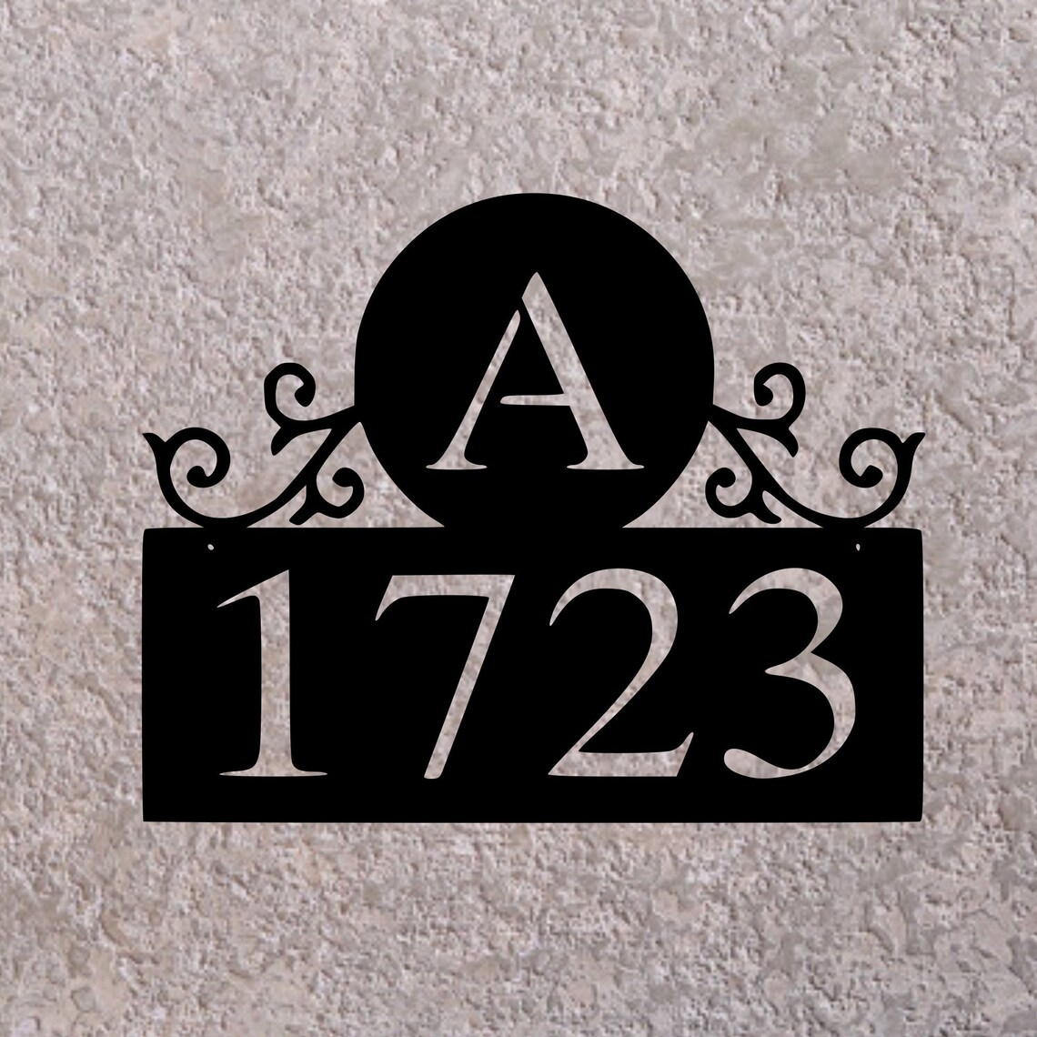 Monogram Address Sign Decorative Metal Sign Personalized - Etsy