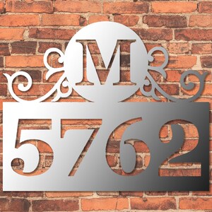 Monogram Address Sign Decorative Metal Sign Personalized | Etsy