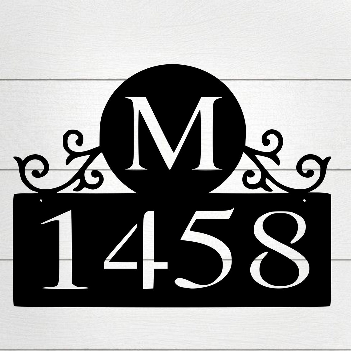 Monogram Address Sign Decorative Metal Sign Personalized - Etsy