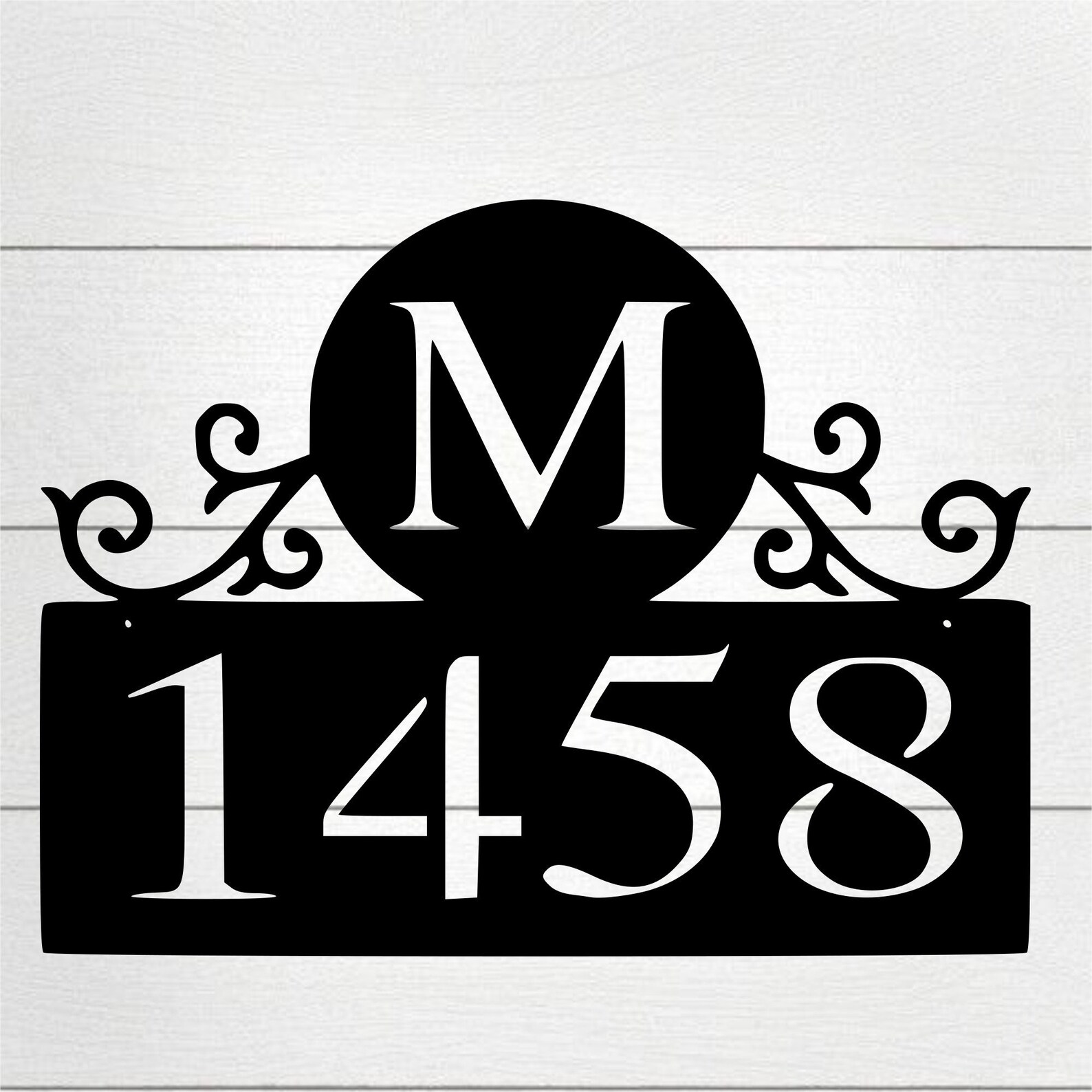 Monogram Address Sign Decorative Metal Sign Personalized - Etsy
