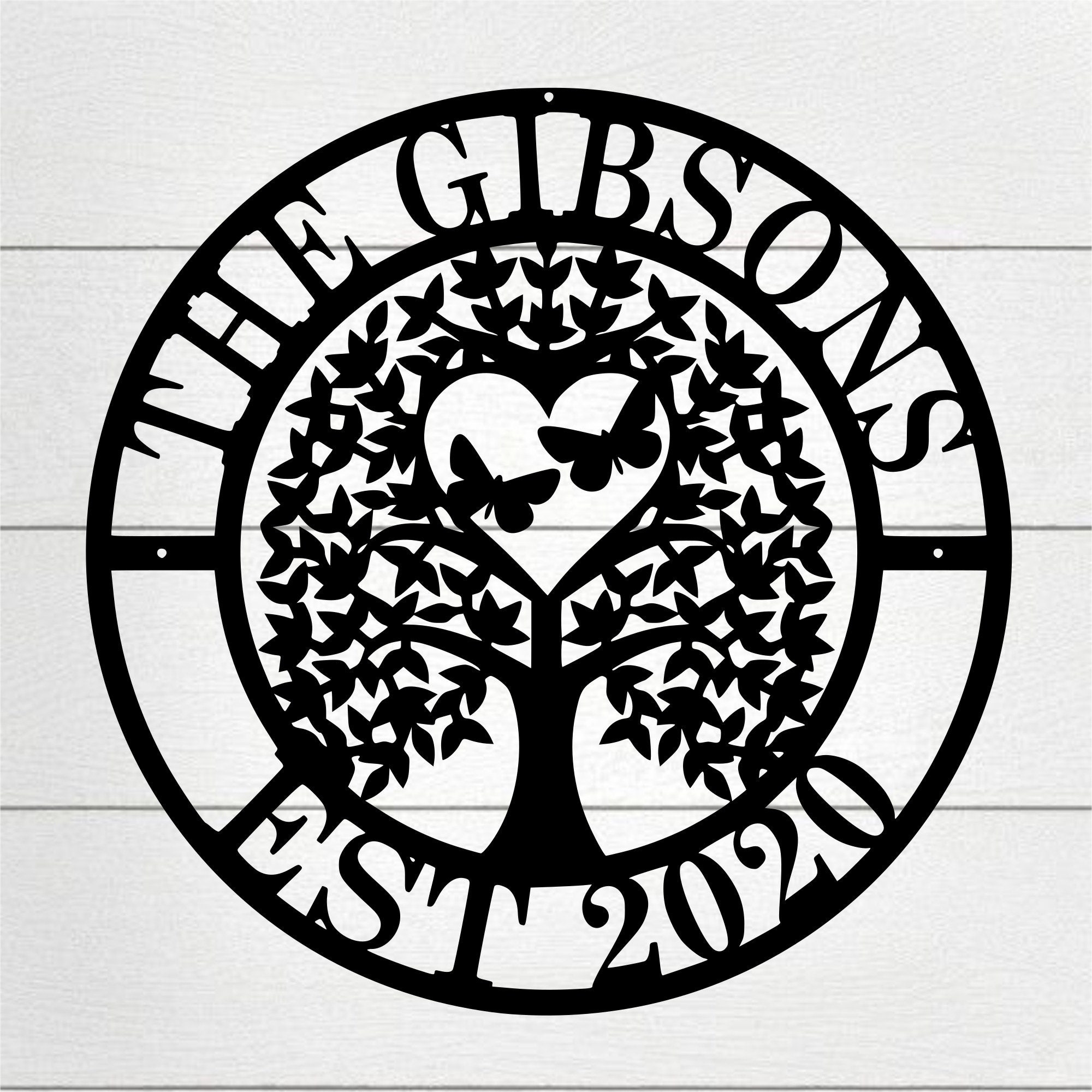 Butterfly Heart Tree of Life, Personalized, Wall Decor - Etsy