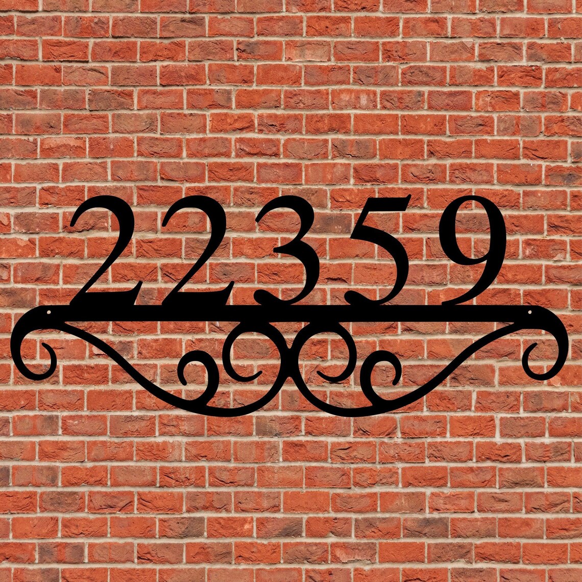 Simple Scroll Address Sign Decorative Metal Sign - Etsy