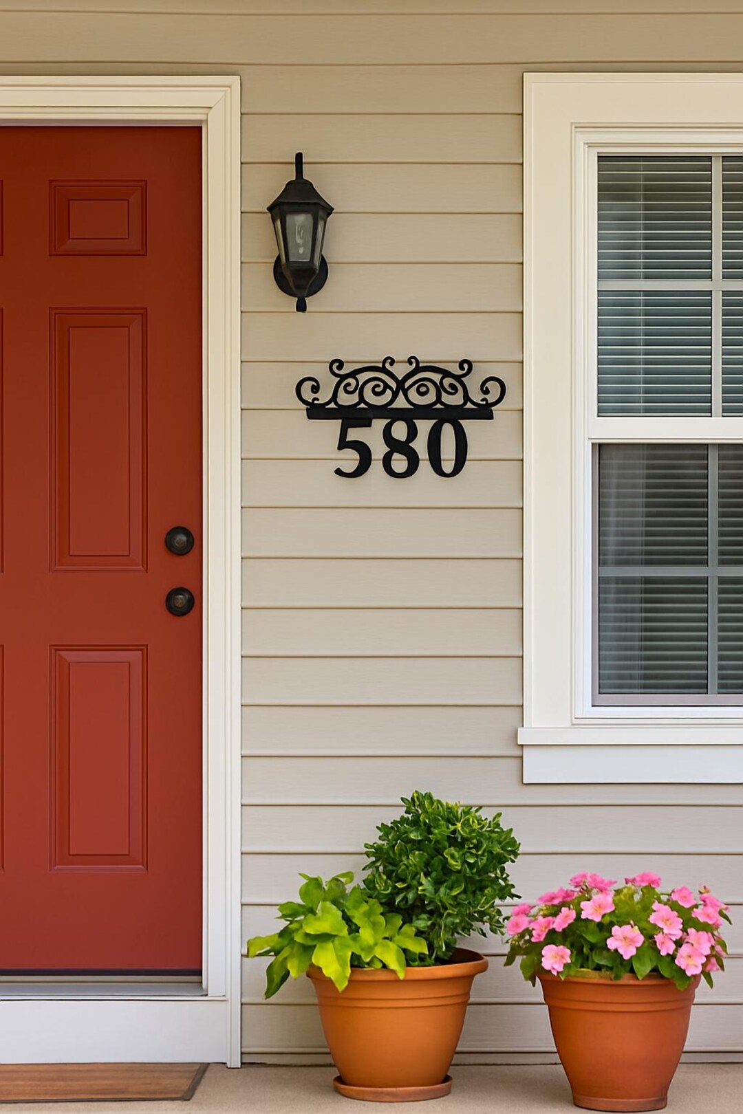 Custom Hanging Address Sign | Metal Driveway Entrance Sign | House ...