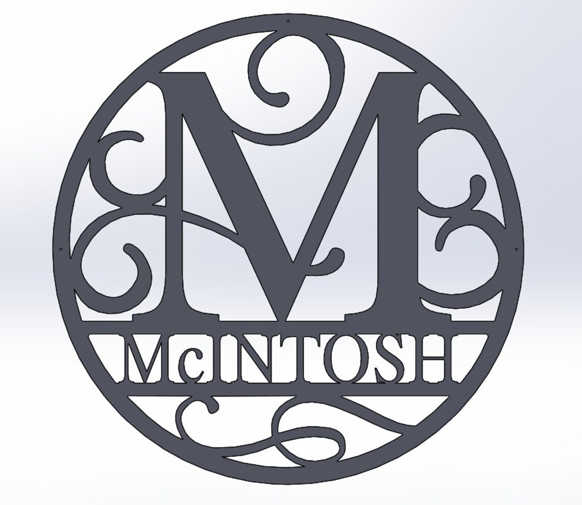 Monogram Metal Sign Personalized Gift Wedding Gift - Etsy