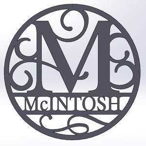 Monogram, Metal Sign, Personalized Gift, Wedding Gift, Housewarming ...